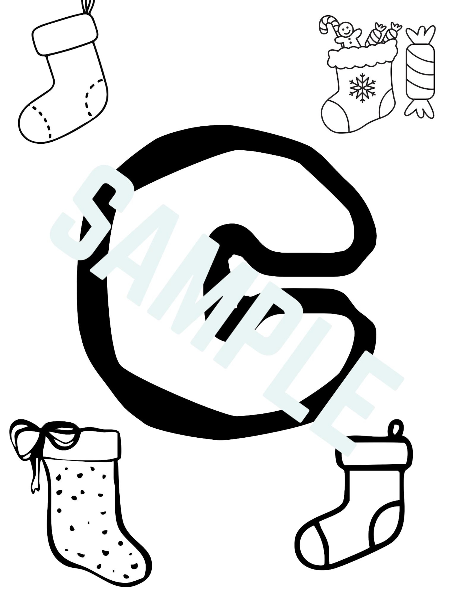 Christmas Themed Letter C Coloring Sheet PDF - Etsy