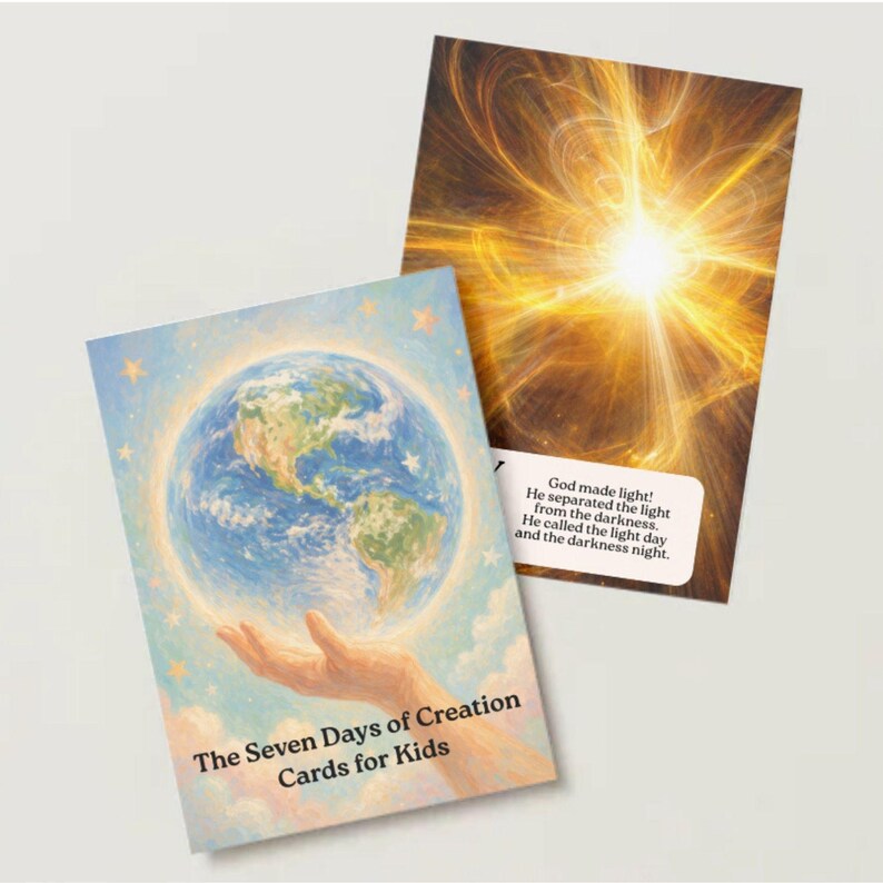 The Seven Days of Creation for Kids | Downloadable Cards | Set of 7 ...
