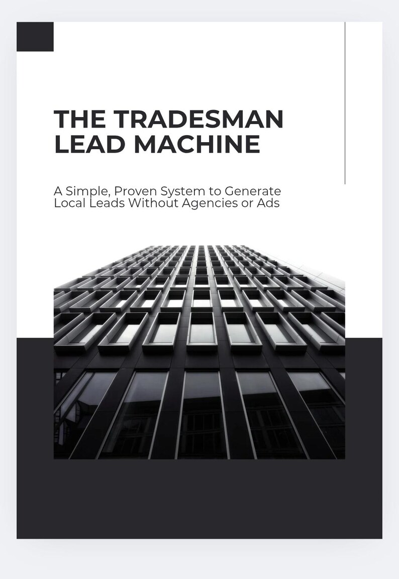 The Tradesman Lead Machine - Etsy