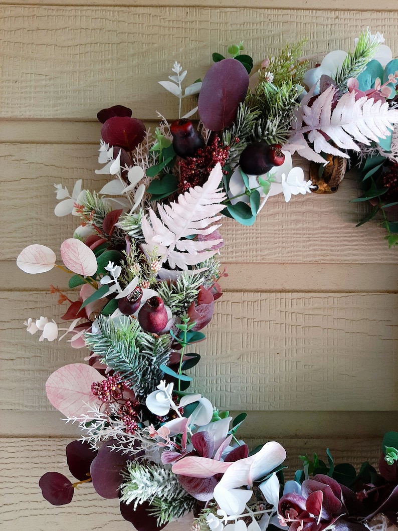 Australian native wreath. White pink burgundy. Eucalyptus | Etsy