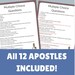 Bible Curriculum: the 12 Apostles Reading, Multiple Choice, and Journal ...