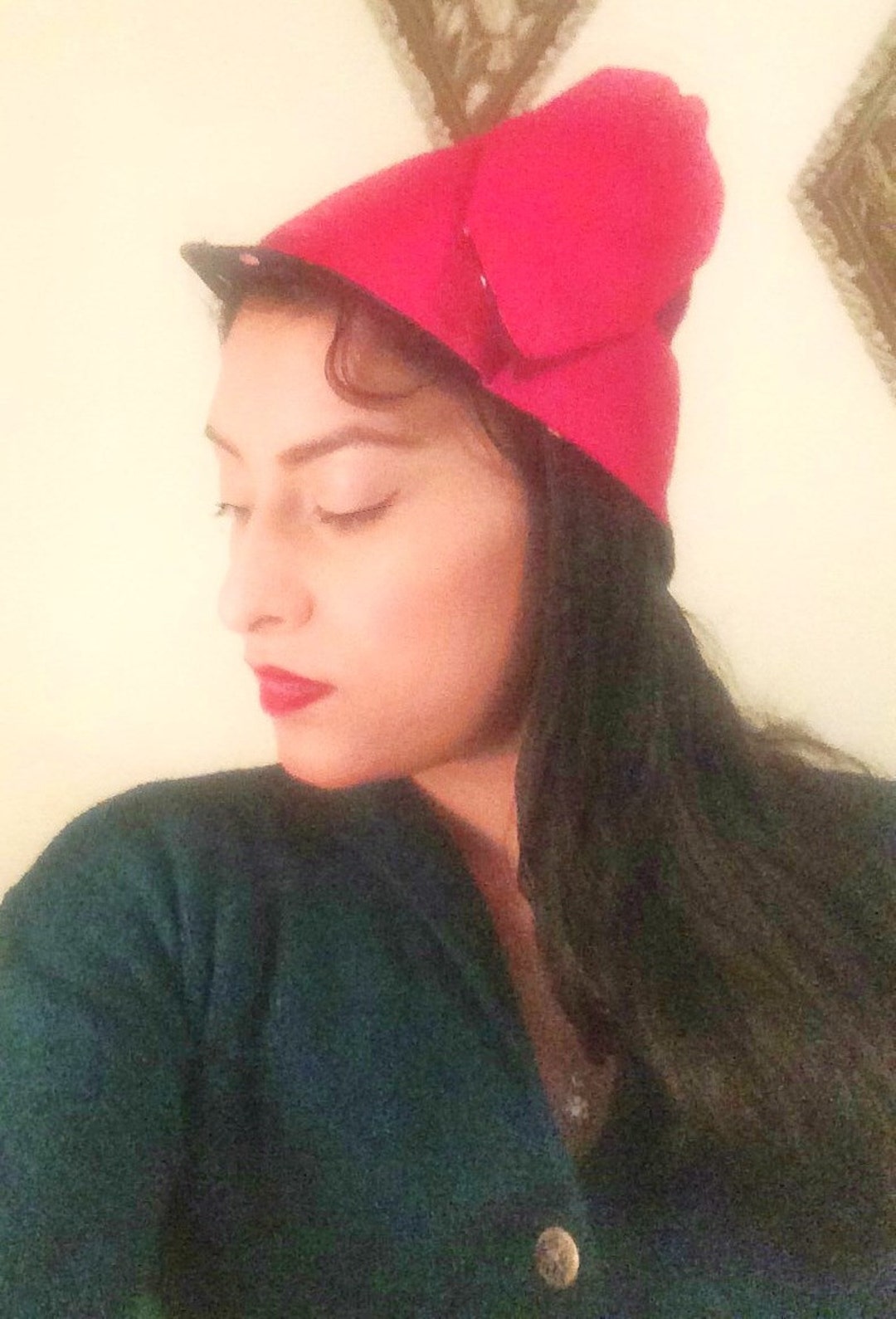 30s 1940's 40s Pin up Robin Hood Turban Hat Christmas - Etsy