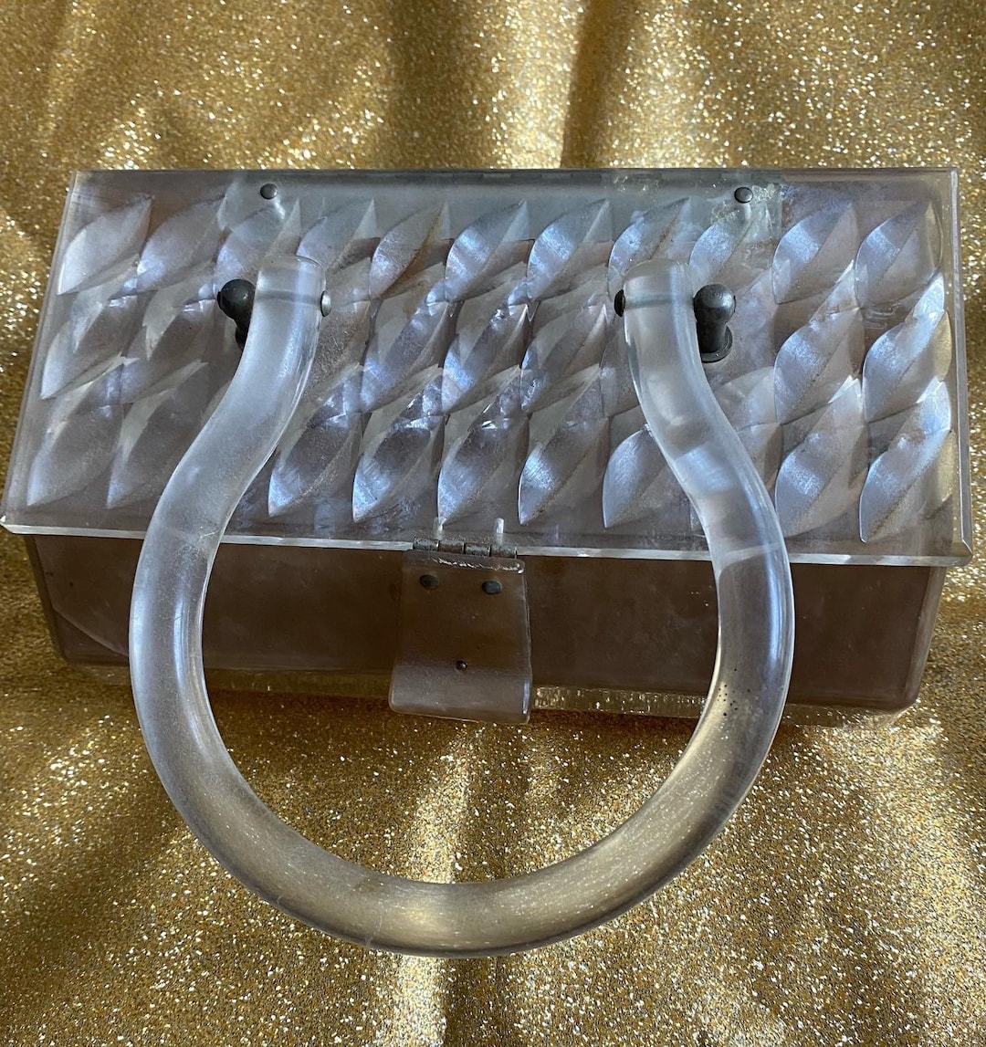 1950s 50’s Gilli Originals New York Dusty Rose Soft Lavender Lucite ...