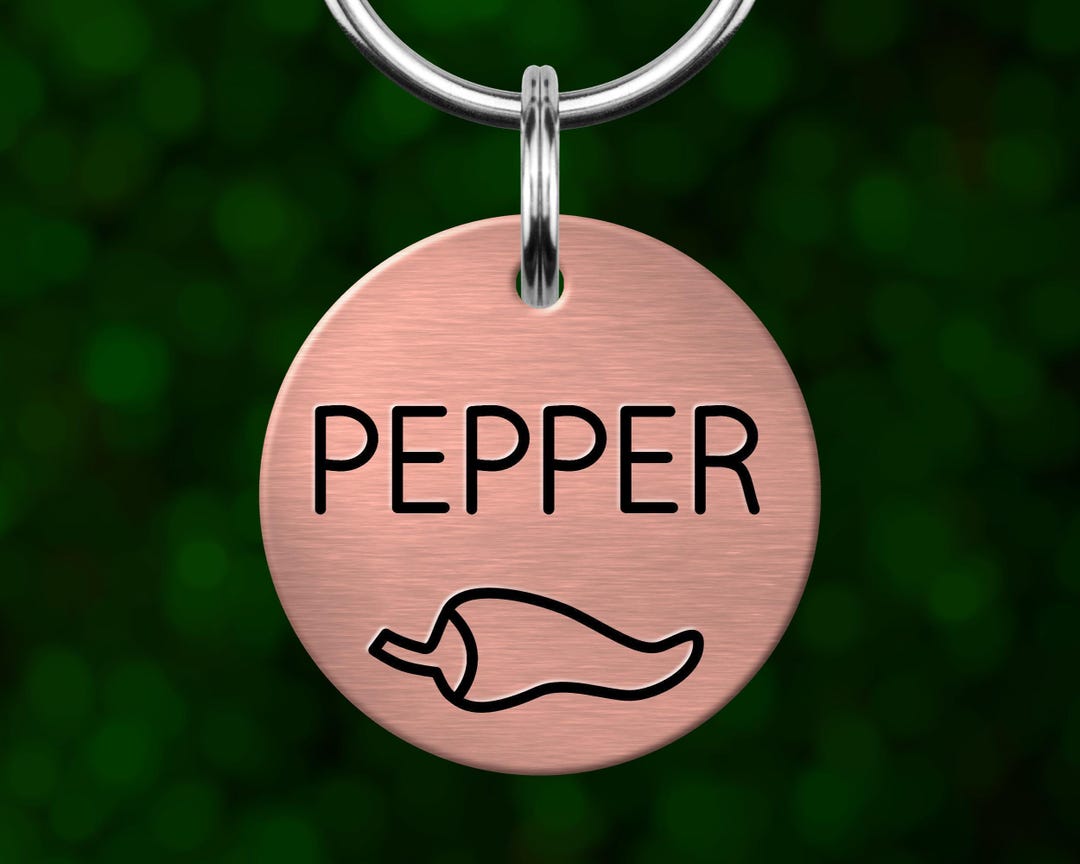 Custom Chili Pepper Dog Tag. Personalized Pet ID With Deep Engraving ...