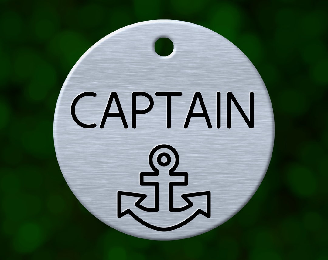 Custom Anchor Dog Tag. Round Pet ID Name Tag Personalized With Deep ...