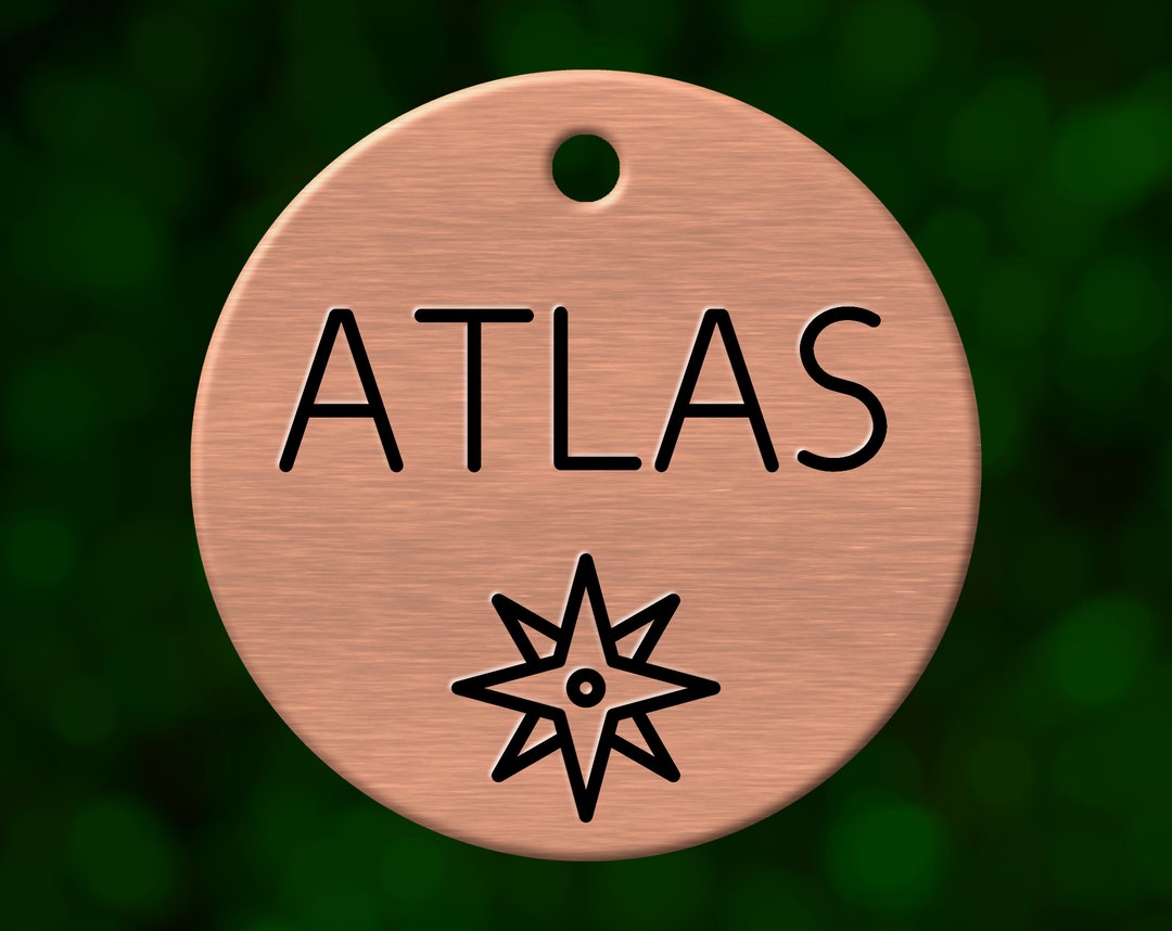 Custom Compass Dog Tag. Personalized With Deep Engraving in - Etsy