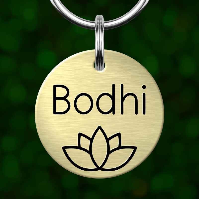 Lotus Dog Tag for Pet - Etsy