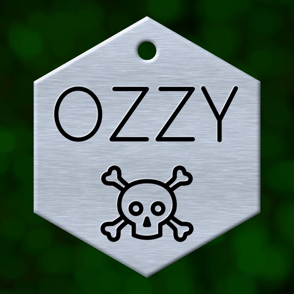 Skull Dog Tag - Etsy