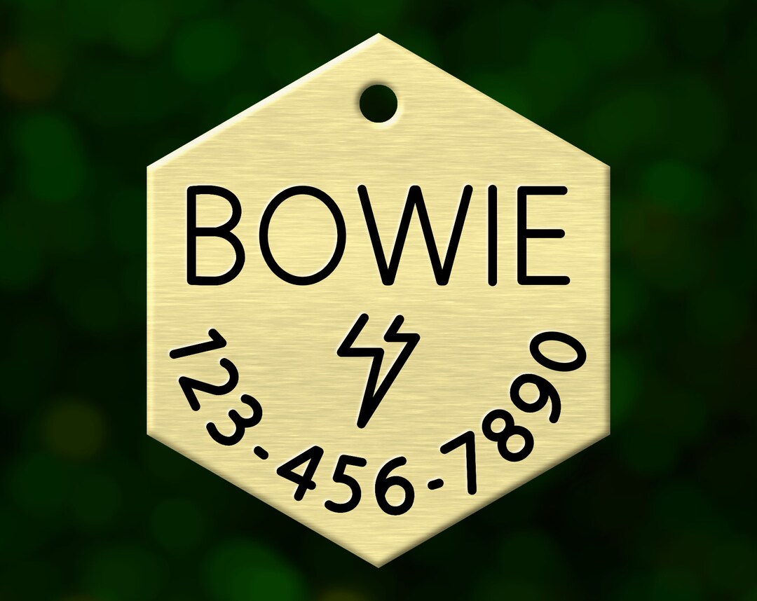 Custom Lightning Bolt Dog Tag for Pet Collar. Personalized - Etsy