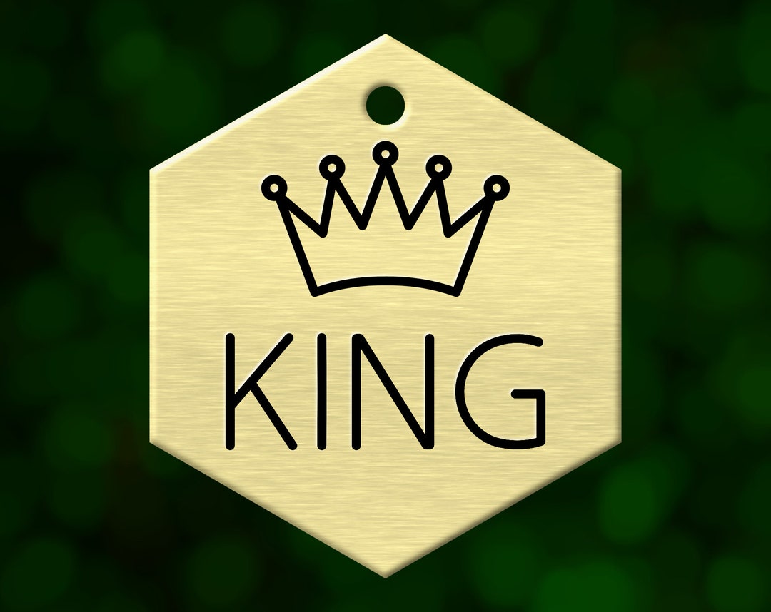 Custom Crown Dog Tag. Personalized With Deep Engraving in Real Metal ...