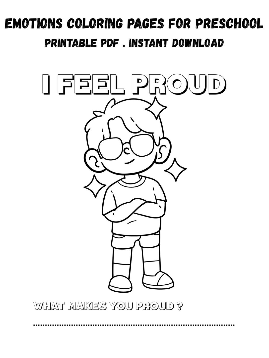 Emotions Coloring Pages for Preschool , Social Emotional Learning ...