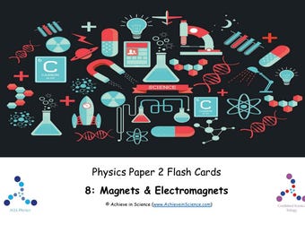 GCSE Revision Flash Cards - AQA Physics P2.8 Magnets - Etsy