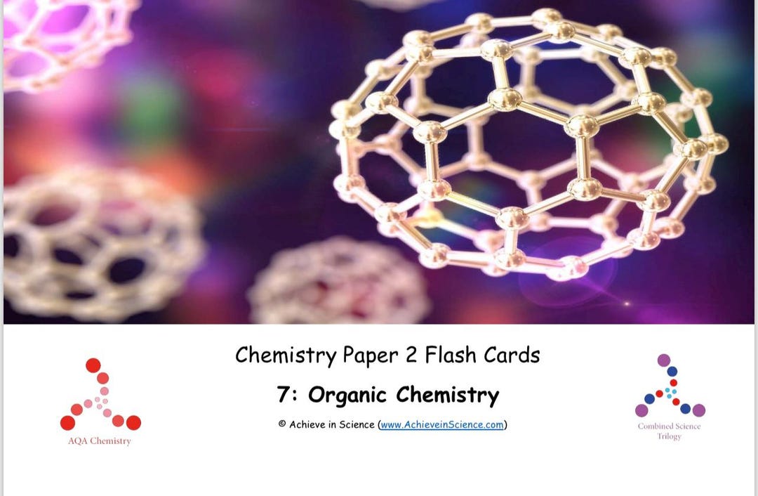 GCSE Revision Flash Cards - AQA Chemistry C2.7 Organic Chemistry - Etsy