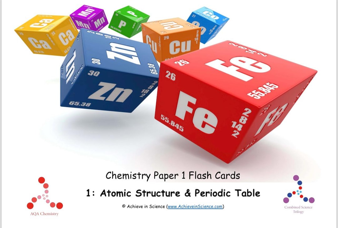 GCSE Revision Flash Cards - AQA Chemistry C1.1 Atomic Structure and ...