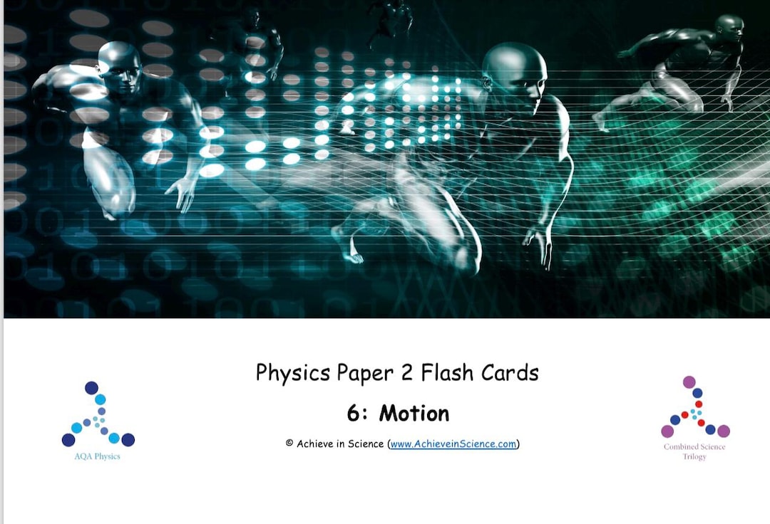 GCSE Revision Flash Cards - AQA Physics P2.6 Motion - Etsy