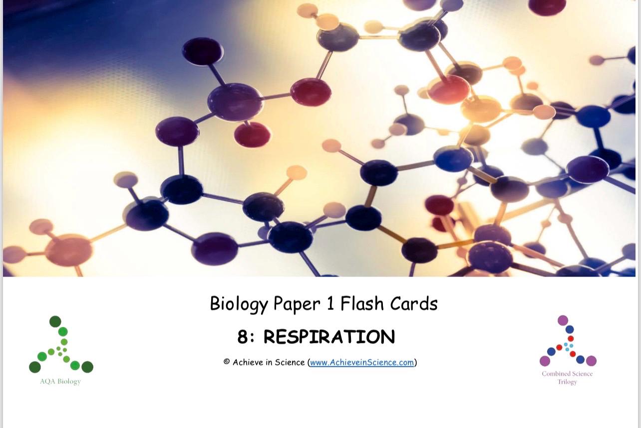 GCSE Revision Flash Cards - AQA Biology B1.8 Respiration and Metabolism ...