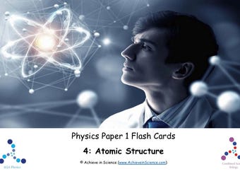 GCSE Revision Flash Cards - AQA Physics P1.4 Atomic Structure - Etsy