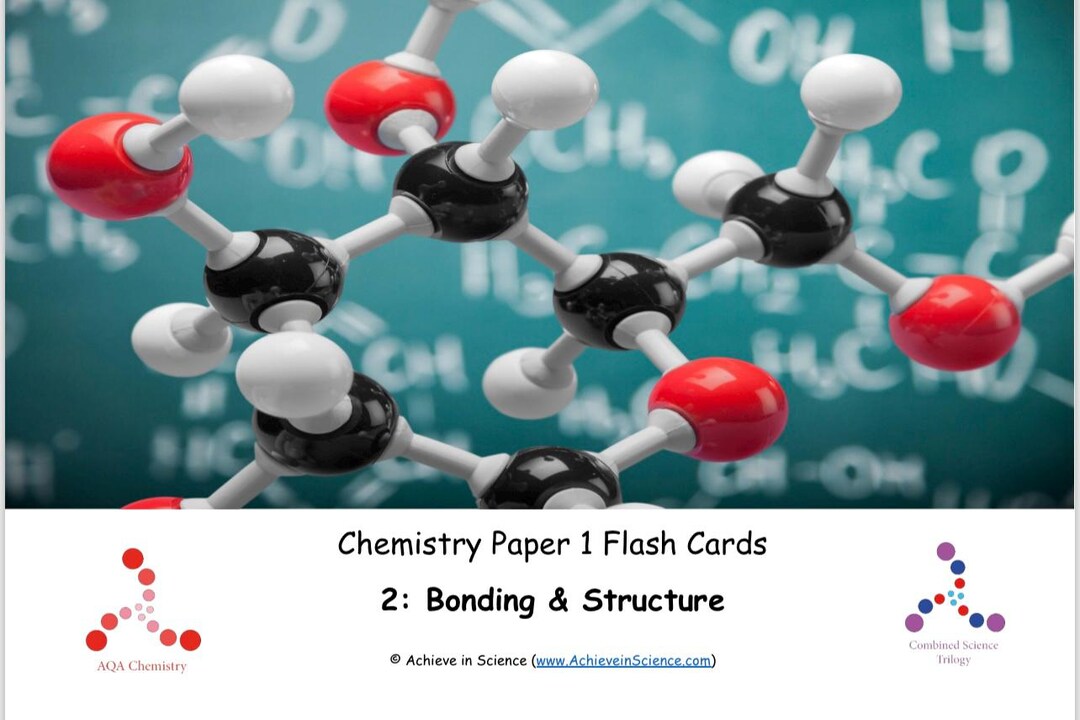 GCSE Revision Flash Cards - AQA Chemistry C1.2 Bonding - Etsy