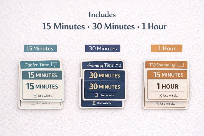 Screen Time Passes Printable | Tablet, Gaming & TV Limits for Kids - Etsy