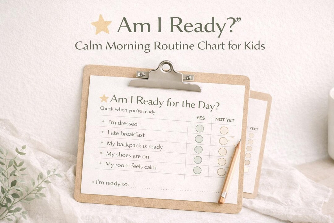 Am I Ready? Visual Routine Chart for Kids Ages 6–10 | Morning Checklist ...