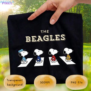 Snoopy the Beagles PNG Background Funny Dog Cartoon Art Shirt Mug Wall ...