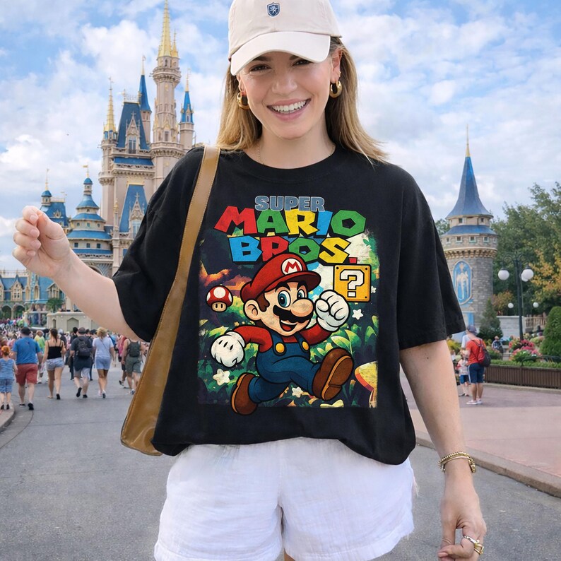 Camiseta retro de Super Mario Bros., ropa de videojuego de Mario ...