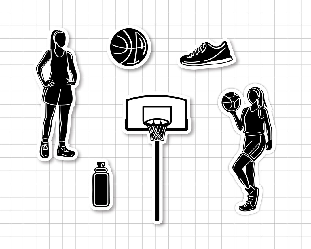 Girls Basketball SVG Cut Files | Female Player, Team Gear (digital ...