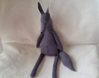 Grey Fox Plush - Etsy