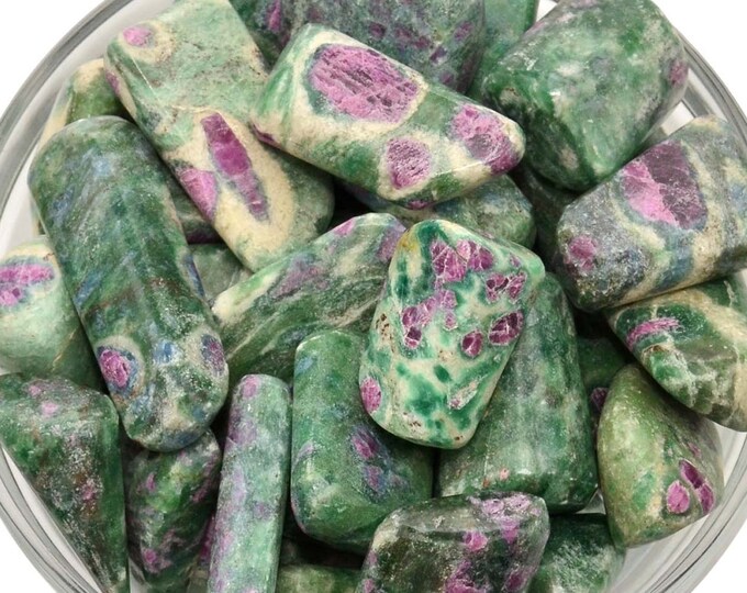 1 RUBY in FUCHSITE Tumbled Stone Hand Carved Healing Crystal and Stone Positive Energy RF33 - Etsy