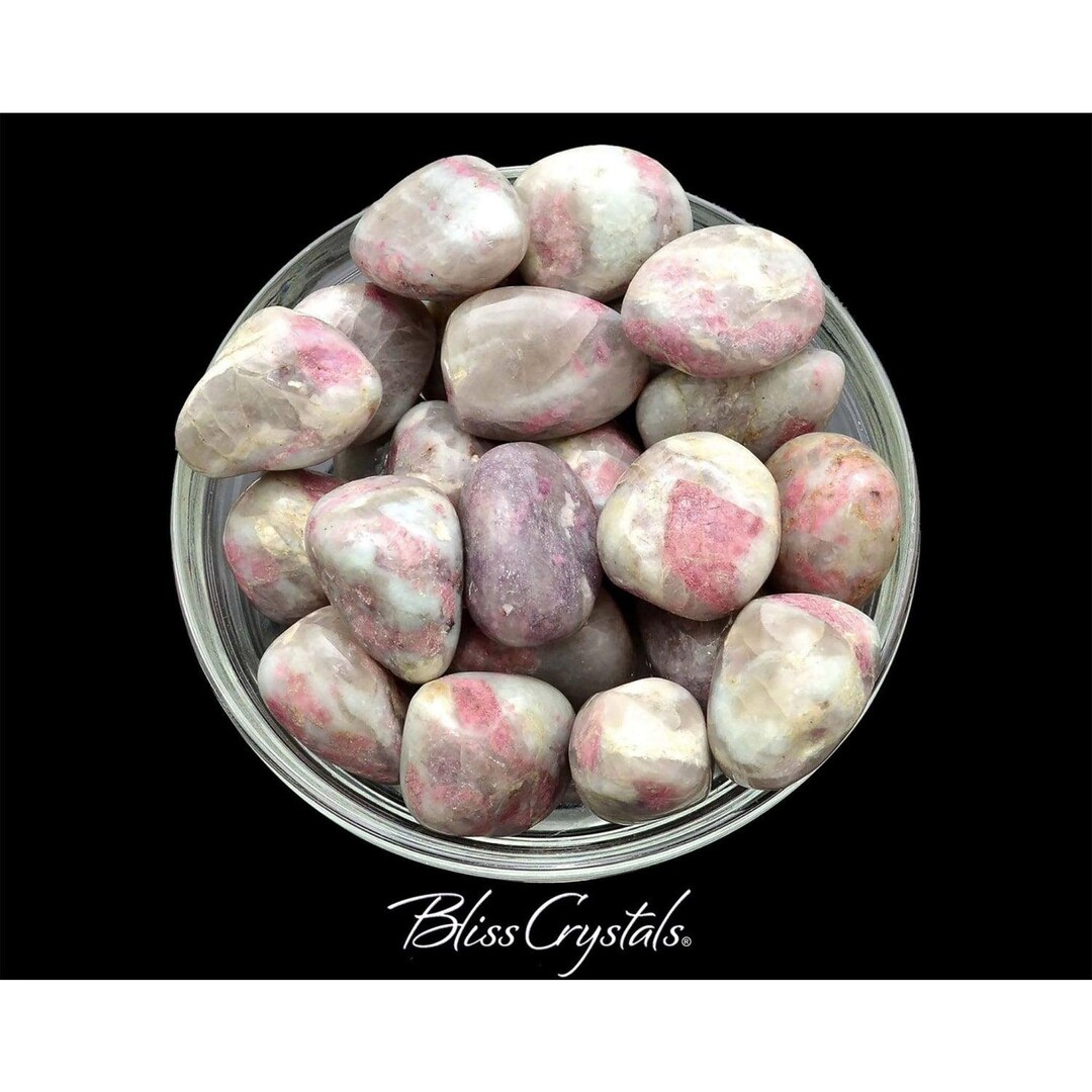 PINK TOURMALINE Tumbled Stone in Quartz Lepidolite 1 XL Stone #PT05 - Etsy