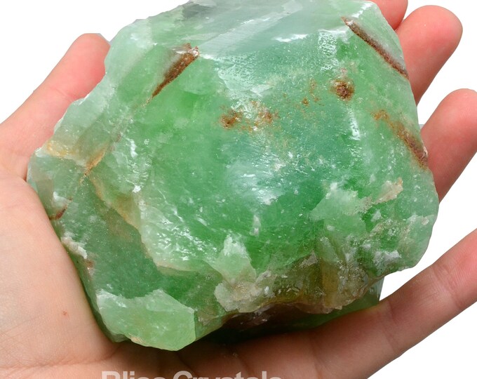 Huge 562 Gm EMERALD GREEN CALCITE 1 Lb 3 Oz Rough Mineral Specimen Natural Crystal Healing Stone ...