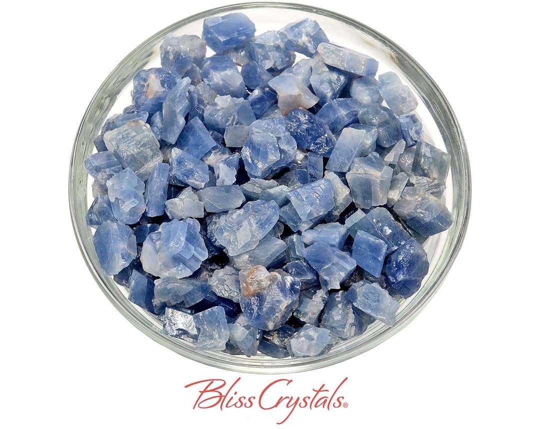 1/4 Lb BLUE CALCITE Small Rough Stone Mineral Set Raw Stone Jewelry and ...