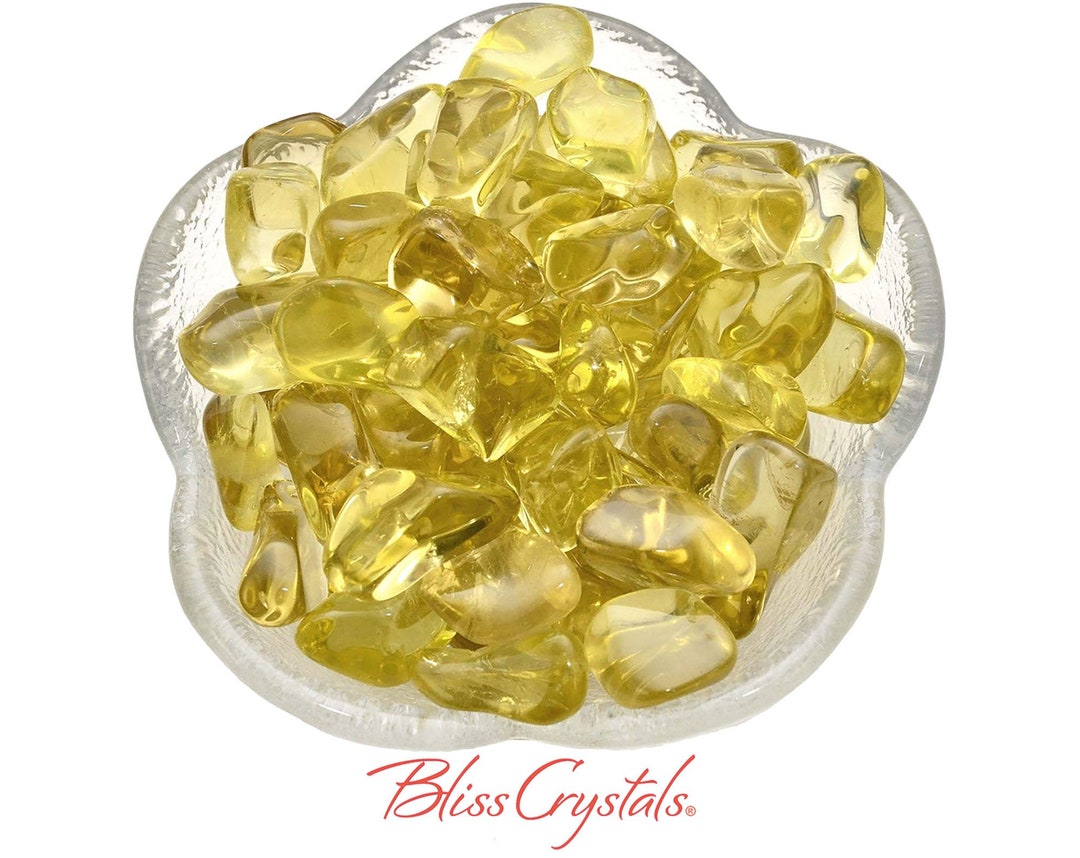 2 Small LEMON QUARTZ Tumbled Stone Crystal Yellow LQ05 - Etsy