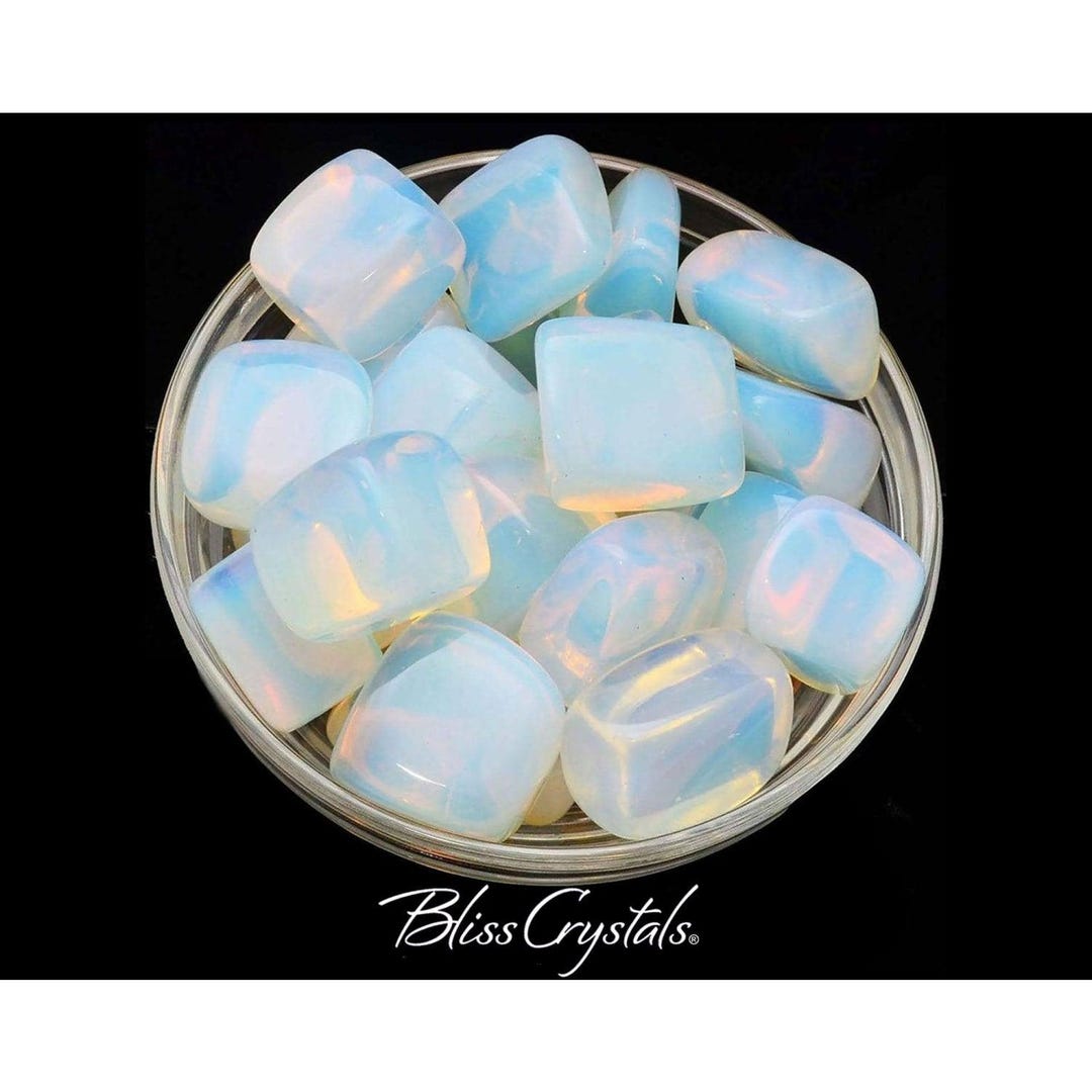 OPALITE Tumbled Stone, Man Made Opal Glass Crystal 1 Large #OP01 - Etsy