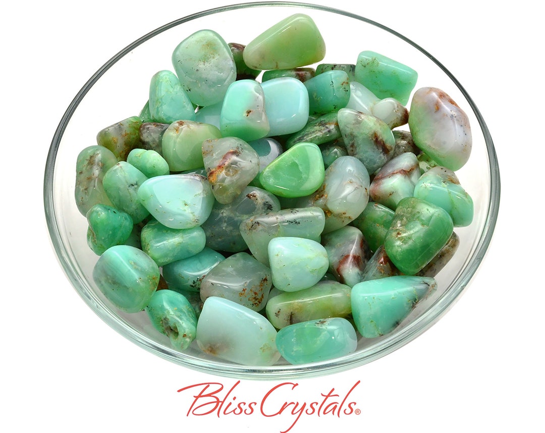 1 CHRYSOPRASE Medium Tumbled Stone Bright Green Crystal for - Etsy