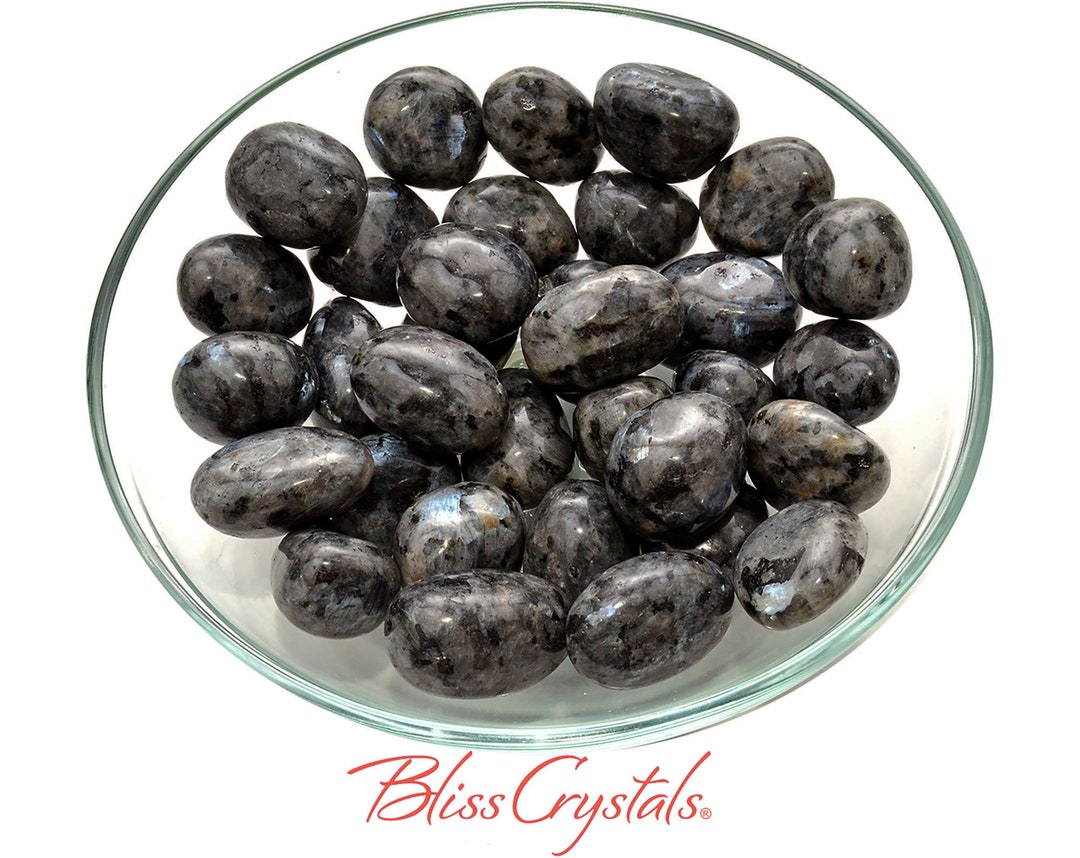 1 LARVIKITE Round Tumbled Stone Aka Black Moonstone, Blue Pearl ...