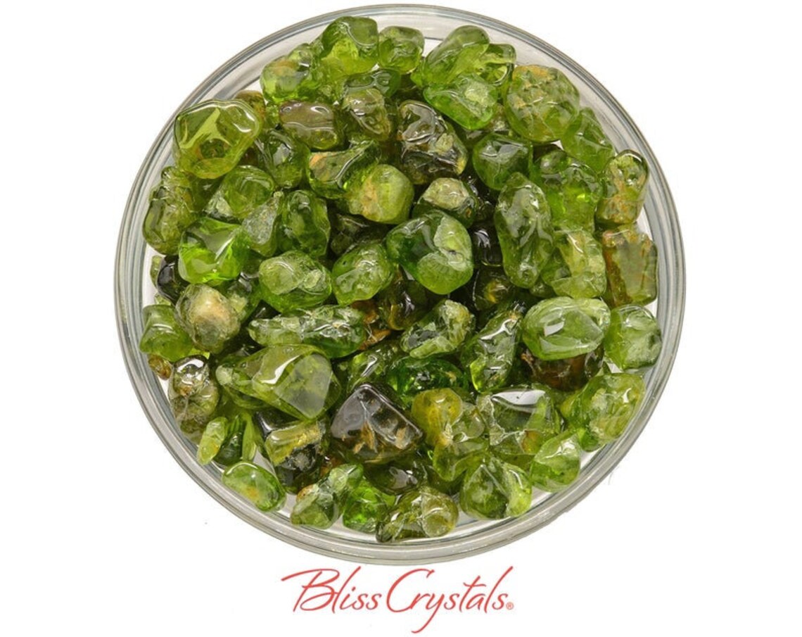 1 PERIDOT Tumbled Stone Choose Size Prosperity Love Good - Etsy