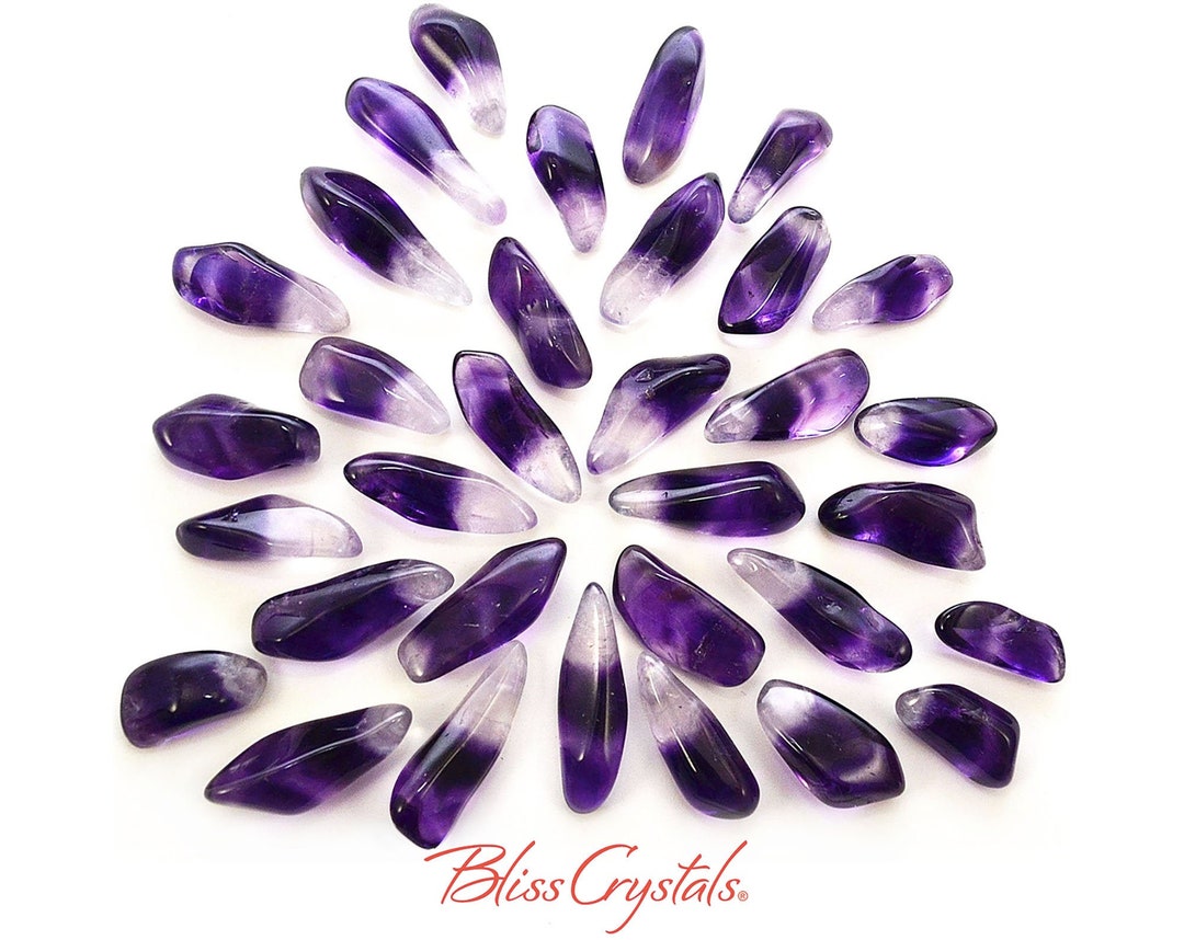 5 Small GEM Amethyst Tumbled Stone dogtooth Mini Banded Amethyst ...
