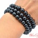 Jet Bead BRACELET 8 Mm Elastic 7.5 Inch for Protection Healing Crystal ...