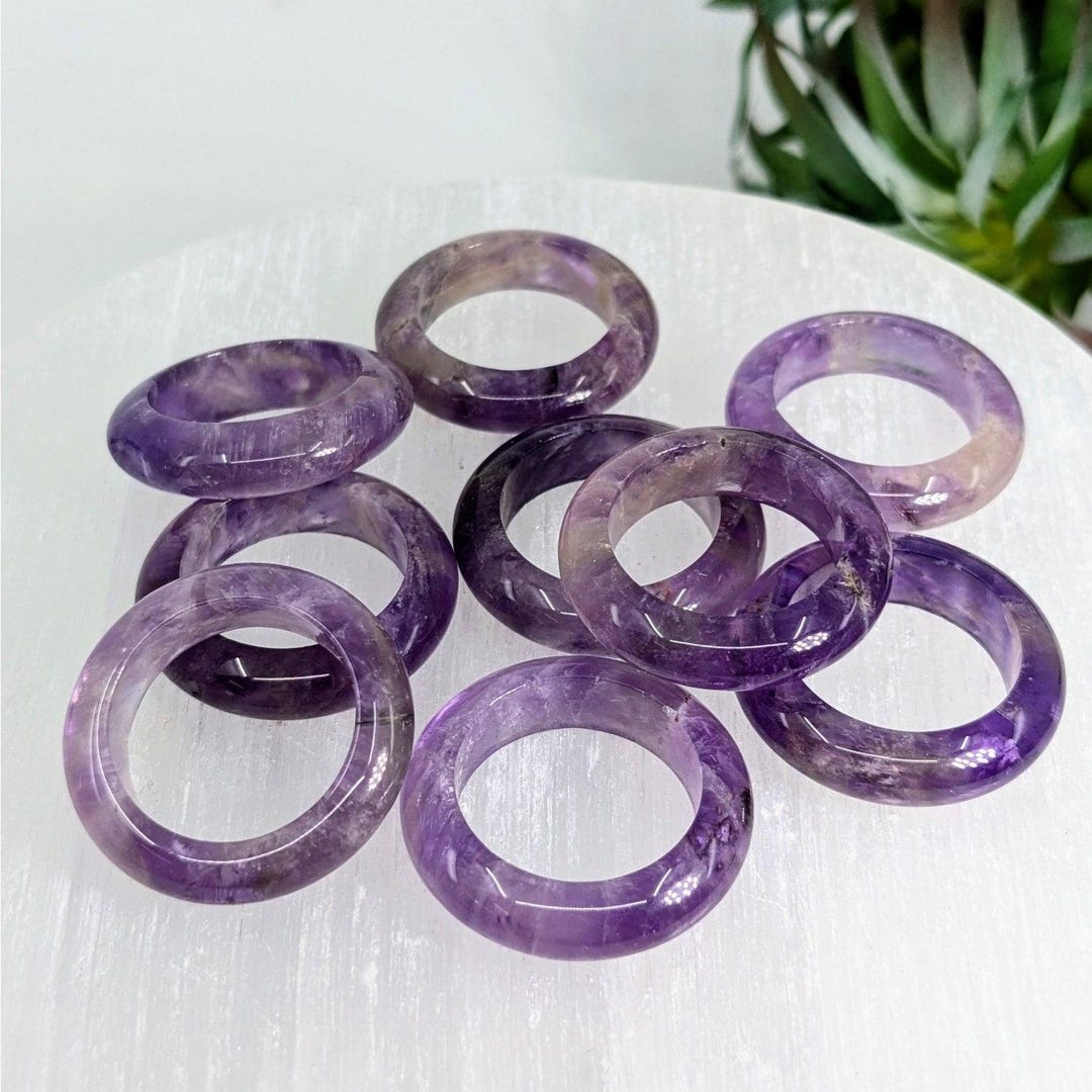 Amethyst Multi-size Full Stone Ring #LV6193 - Etsy