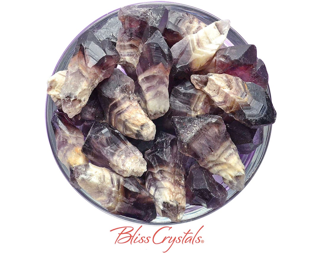 1 Chevron AMETHYST Rough Point Banded Mineral Jewelry & Crafts Healing ...