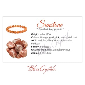 SUNSTONE Crystal Information Card, Double Sided #HC160 - Etsy