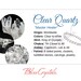 CLEAR QUARTZ Crystal Information Card Double Sided HC23 - Etsy