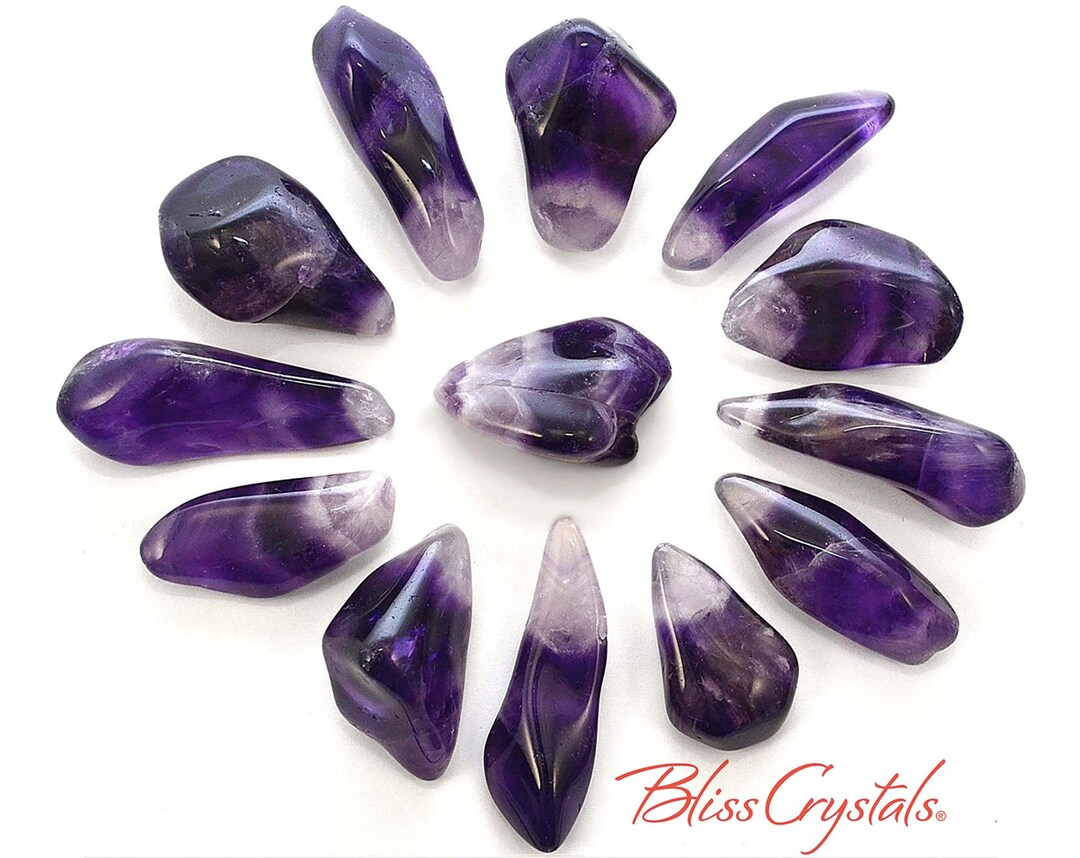2 Large GEM Amethyst Dogtooth Mini Tumbled Stones Crystals, Healing ...