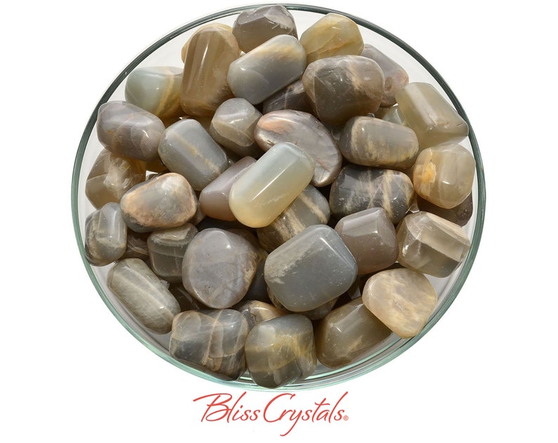 1 Cream Silver Sheen MOONSTONE Tumbled Stone for Travelers - Etsy