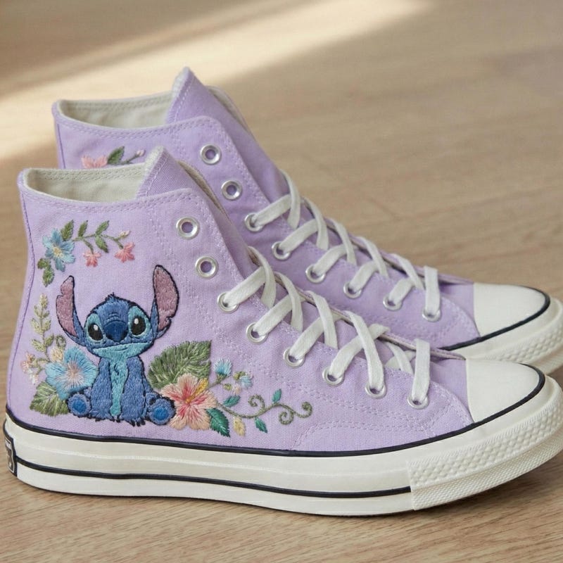 Lilo Stitch Converse - Etsy UK