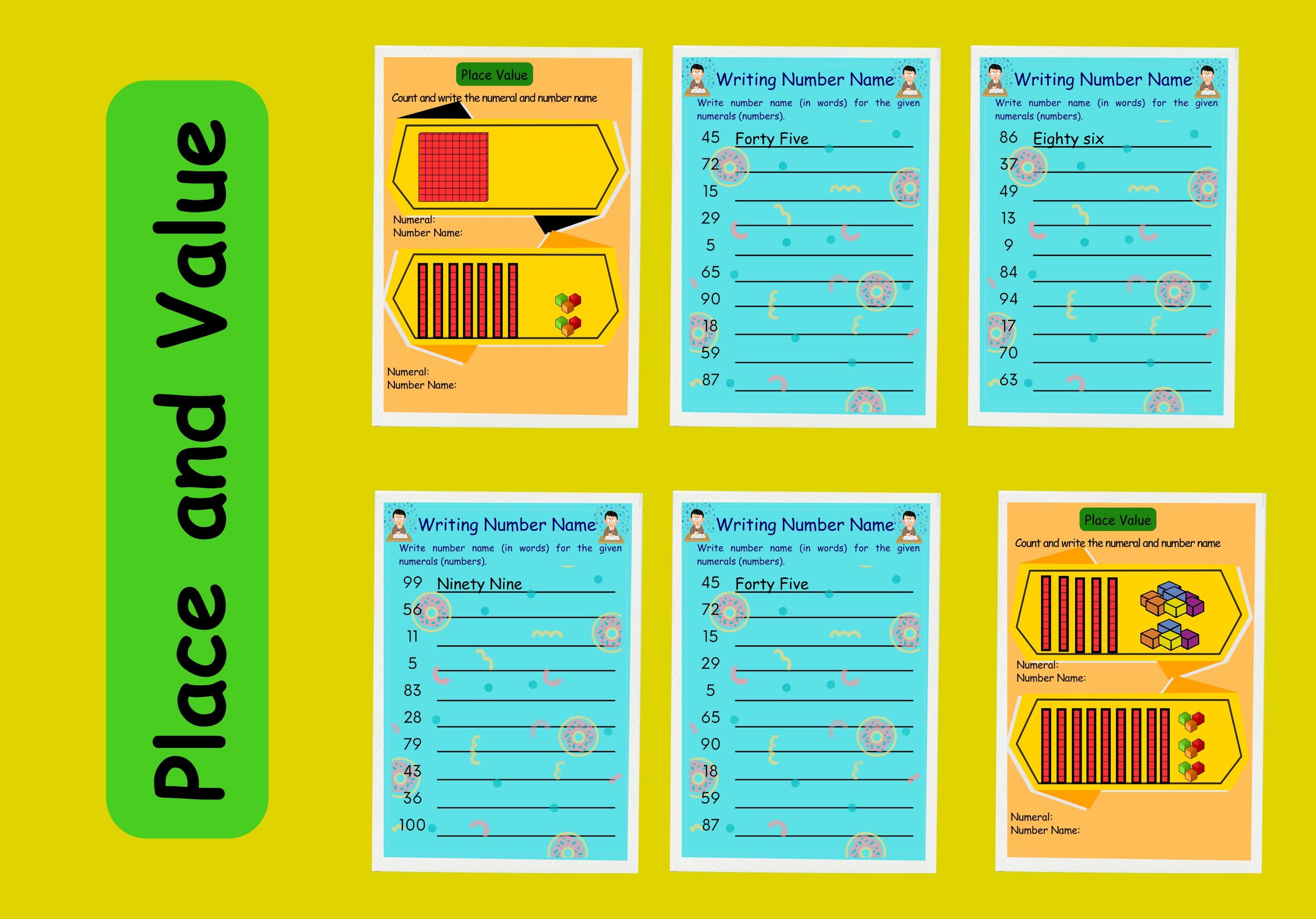 Place Value Worksheets, Tens, Ones, Hundreds, Printable, Math ...