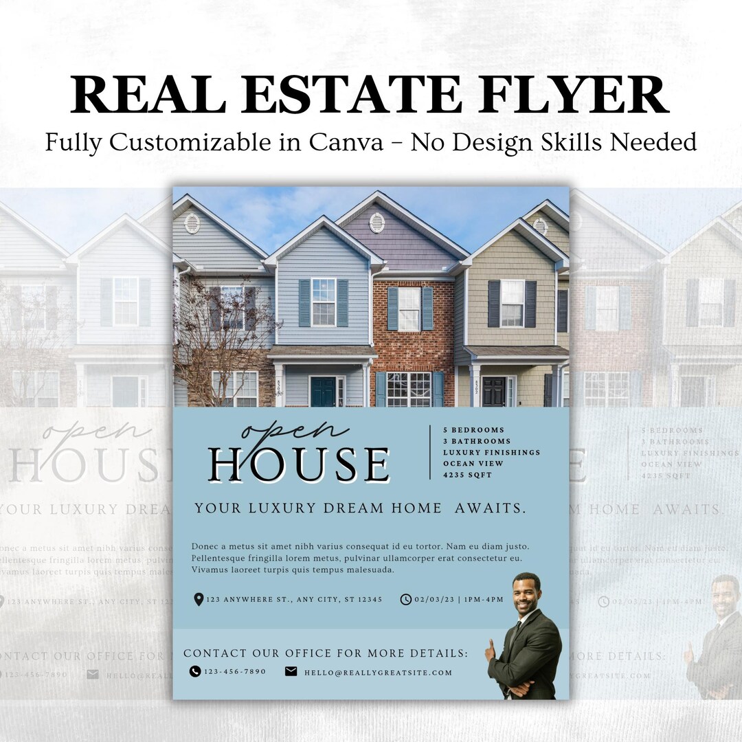 Open House Real Estate Flyer Template | Canva Realtor Marketing ...