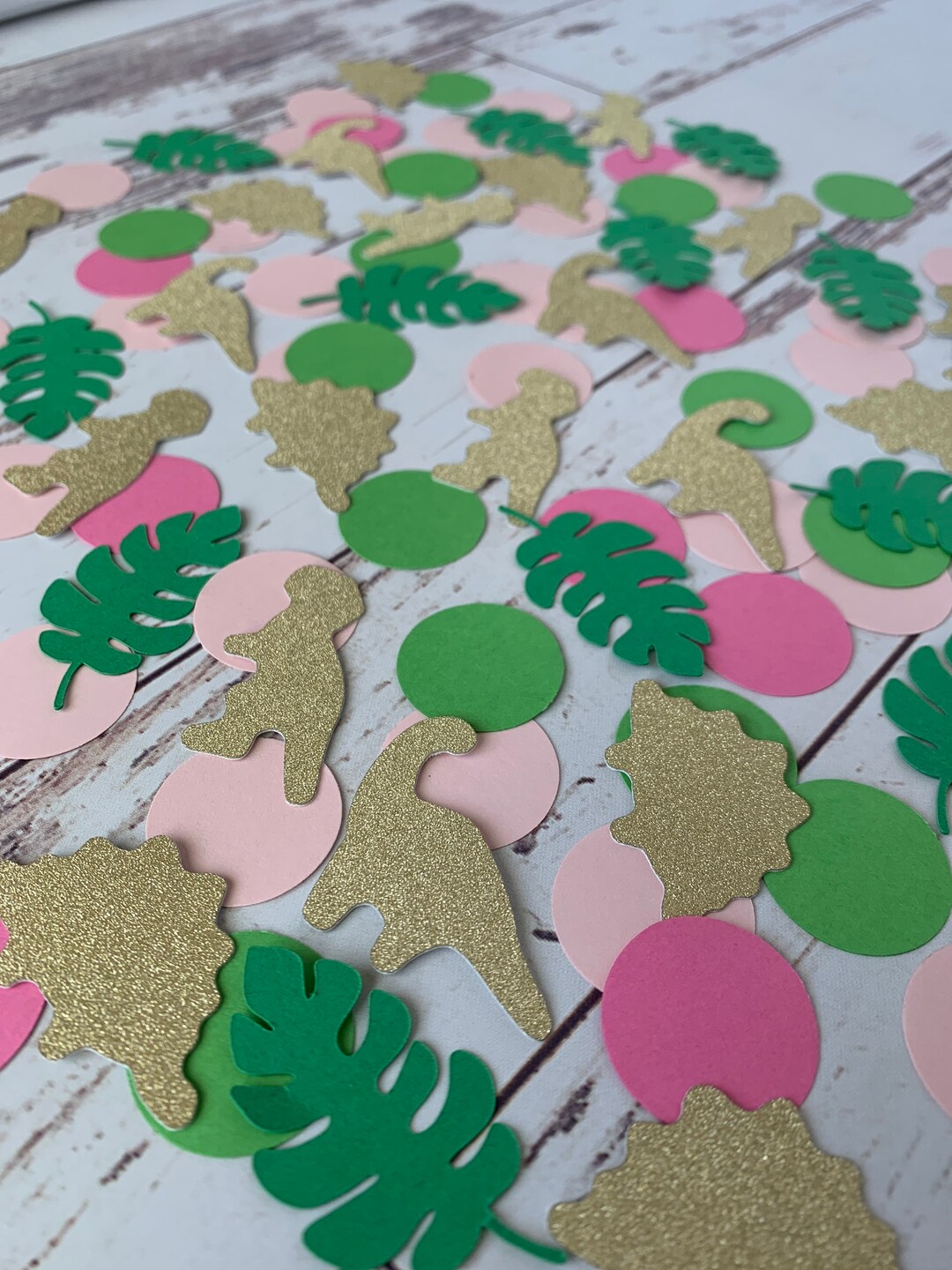 Pink Dino Confetti - Dinosaur Confetti - Dinosuar Birthday - Girly ...