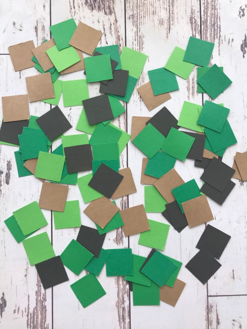 Minecraft Confetti Minecraft Party Decorations Minecraft - Etsy